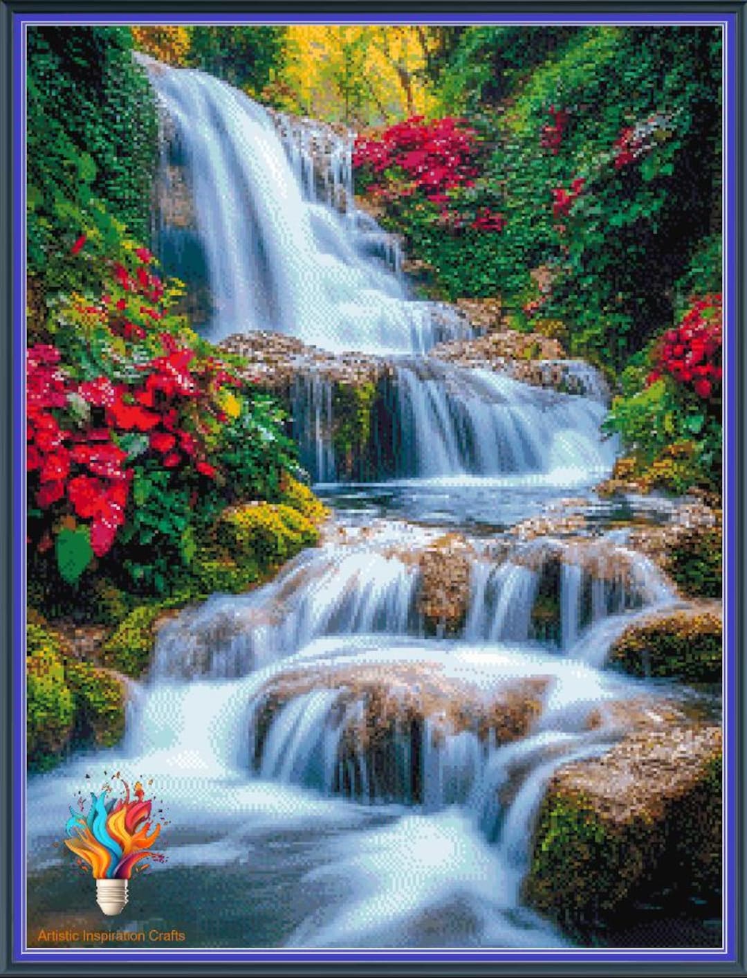 Verdant Falls Cross Stitch Pattern PDF – Instant Digital Download ...