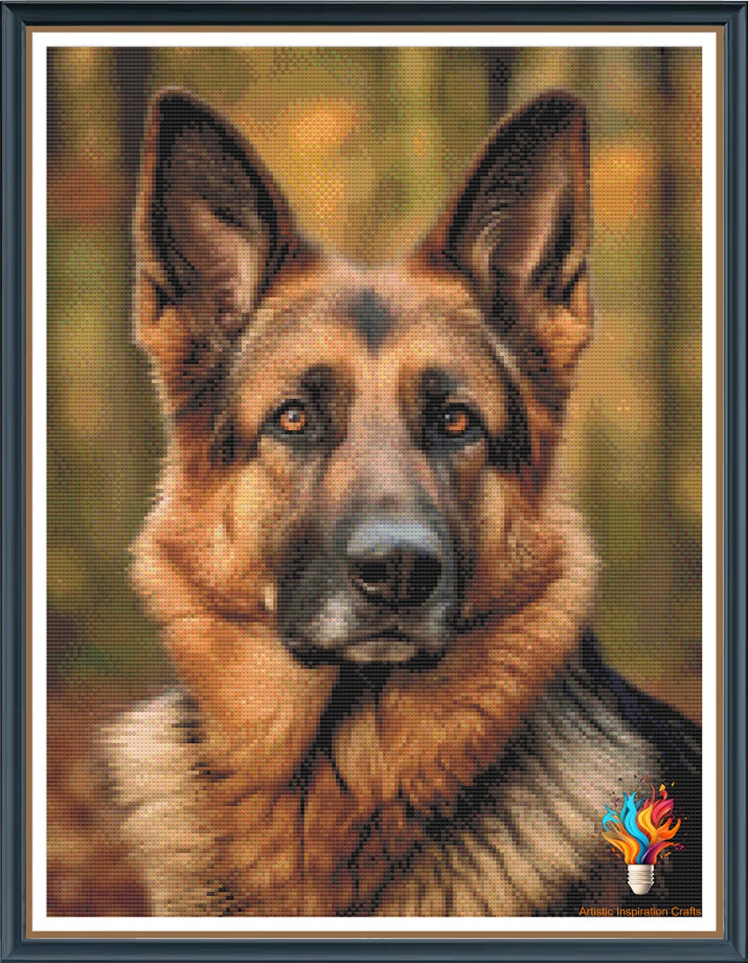 High Detail German Shepherd Cross Stitch Pattern - High Detail; Pattern ...
