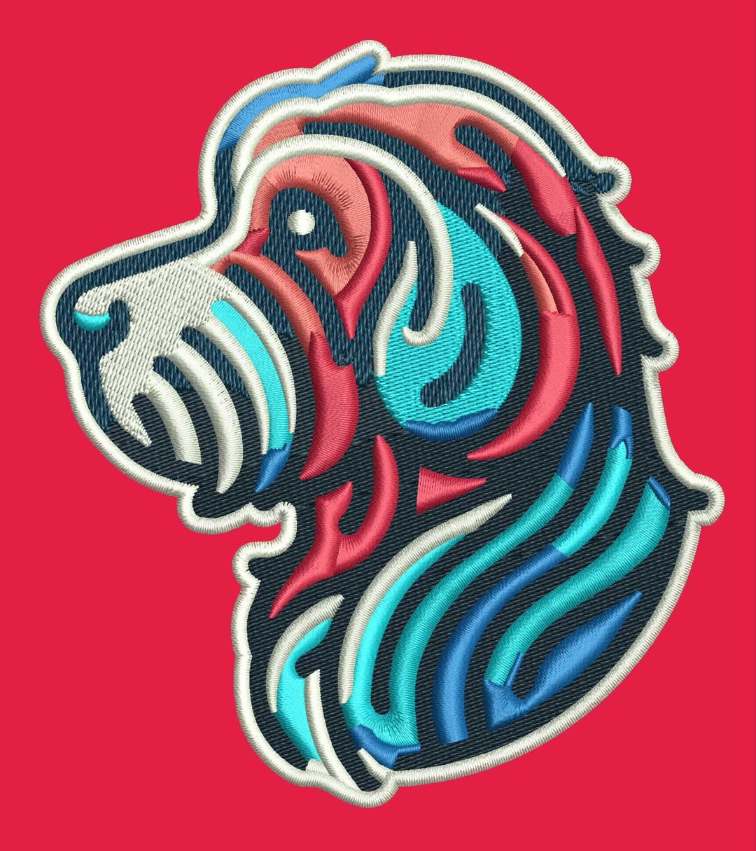 Colorful Dog Digital Embroidery Design (dst,emb,pes,exp,cnd,hus,jef ...