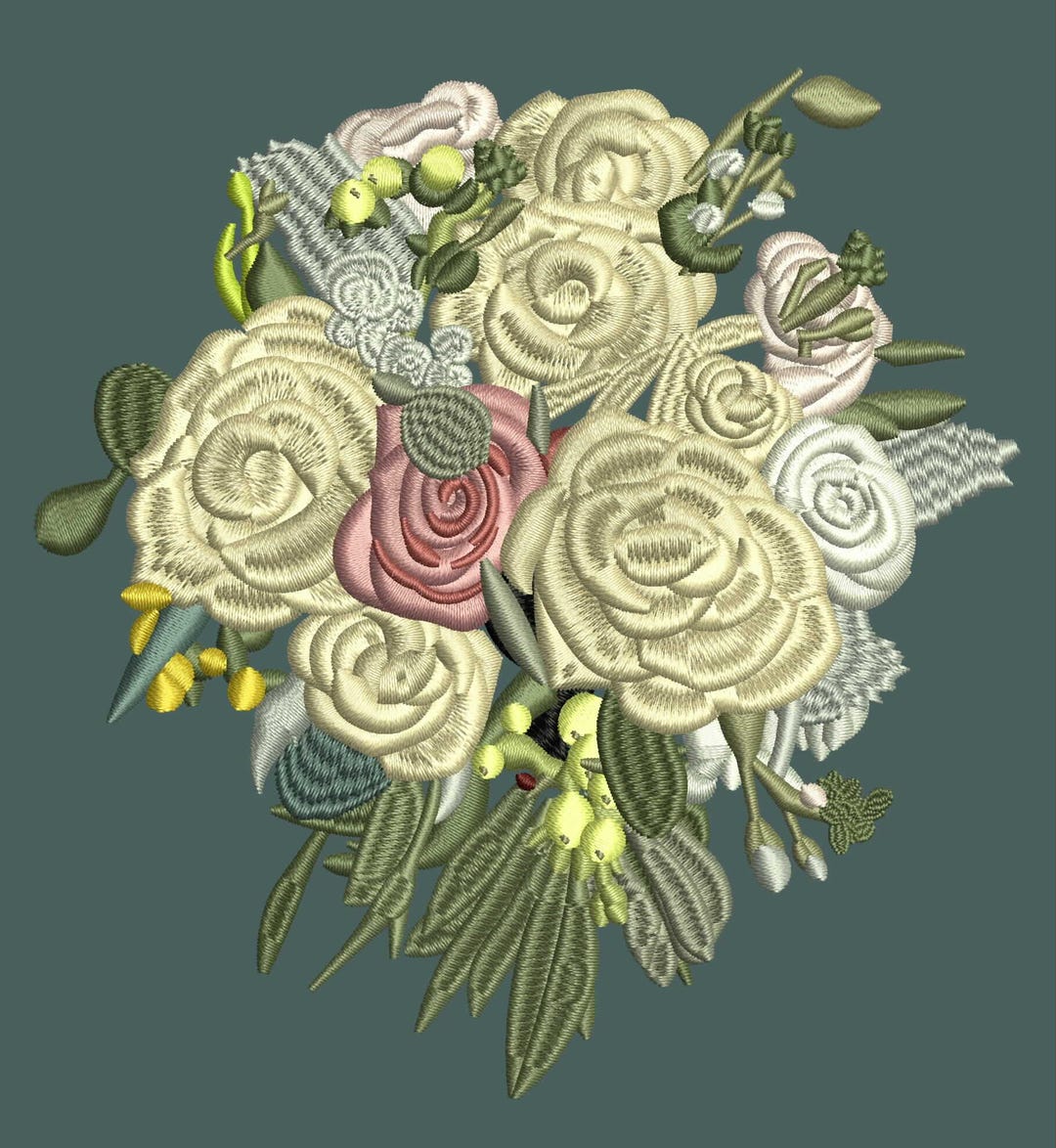 Flowers Digital Embroidery Design (dst,emb,pes,exp,cnd,hus,jef, and Xxx ...