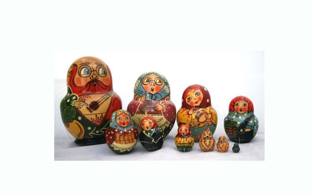 The Happy Family Nesting Doll 10 Nests - Etsy