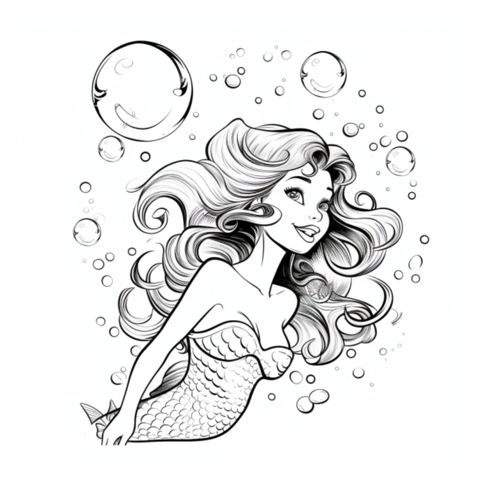 Enchanted Mermaids: A Set of Adorable Coloring Pages - Etsy