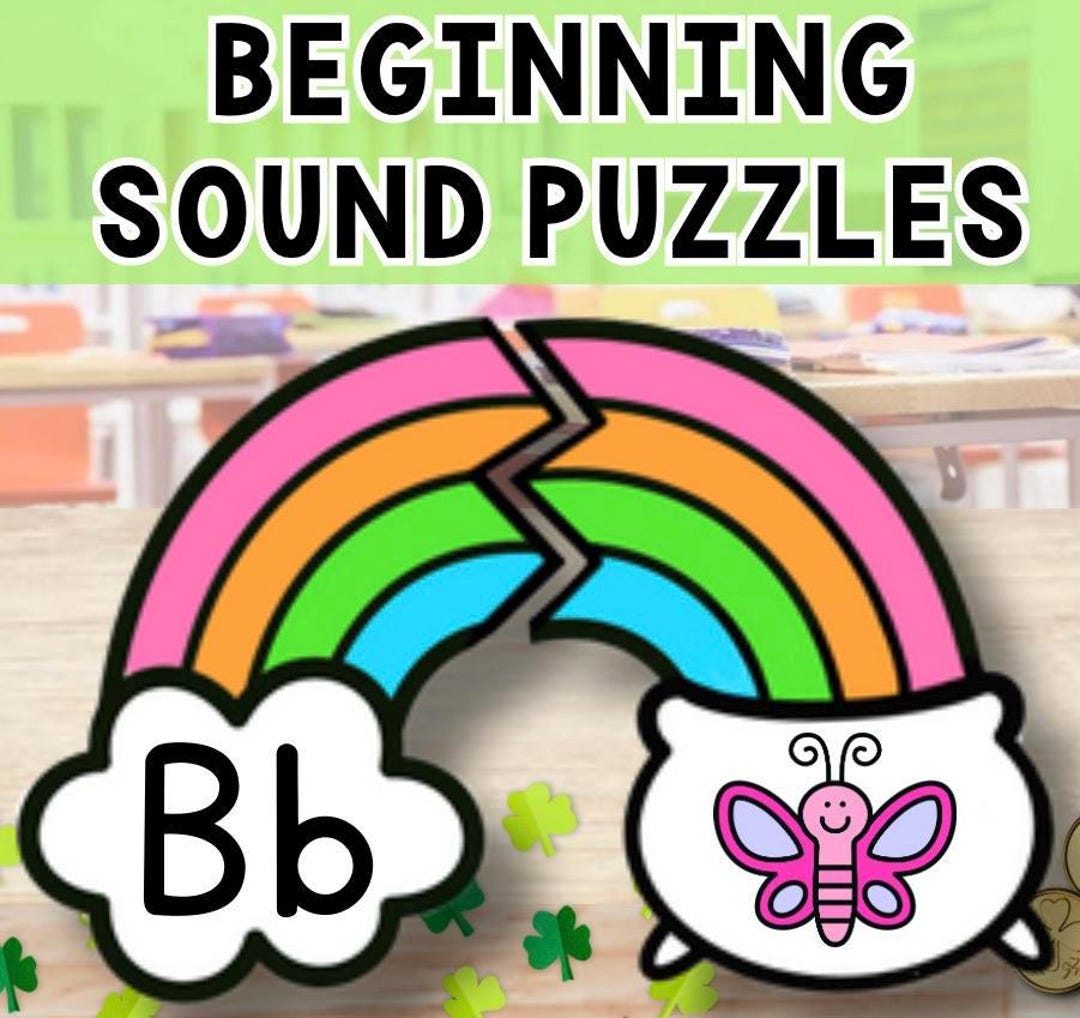 St. Patrick’s Day Printable Activity, Beginning Sound Puzzles - Phonics ...