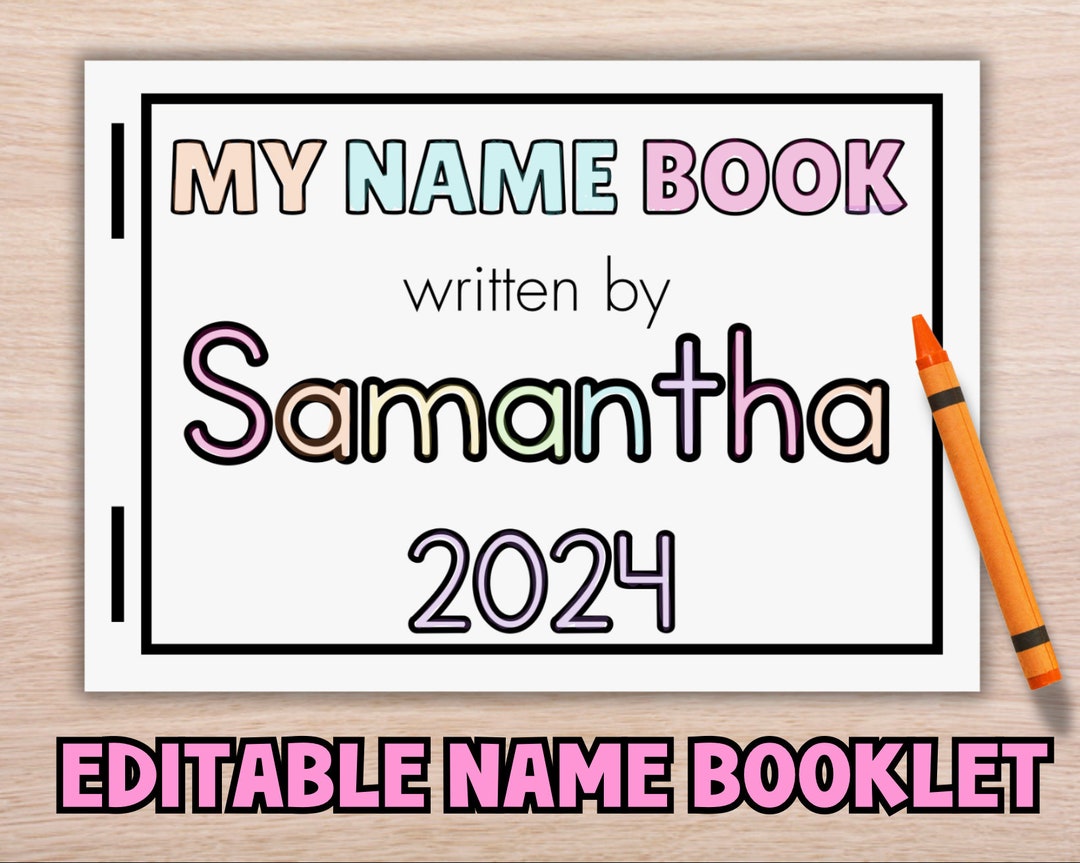 Editable Name Booklet | Customizable Name Learning Activity for Kids ...