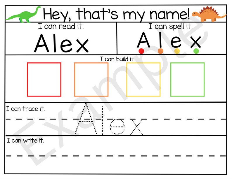 Name Tracing Mat - Printable - Preschool - Dry Erase - Etsy