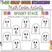 Spooky Stack Math Center, Snap Cube Halloween Learning Mats, Counting 1 ...