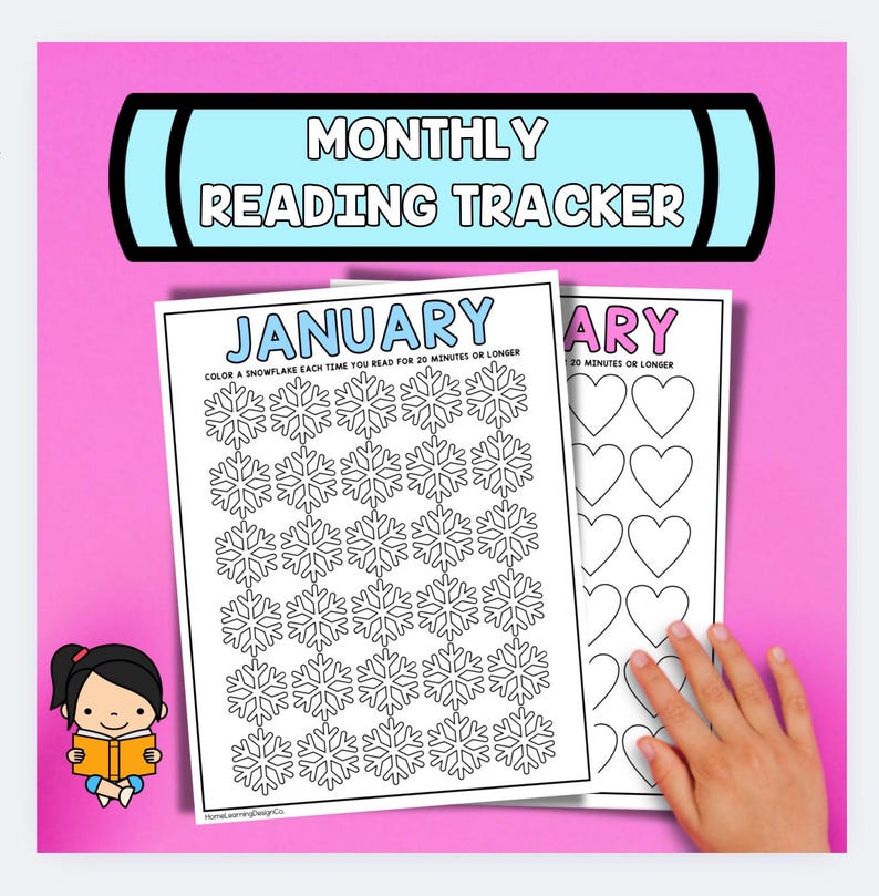 Kids Monthly Reading Logs – Fun, Printable Reading Tracker for Kids ...