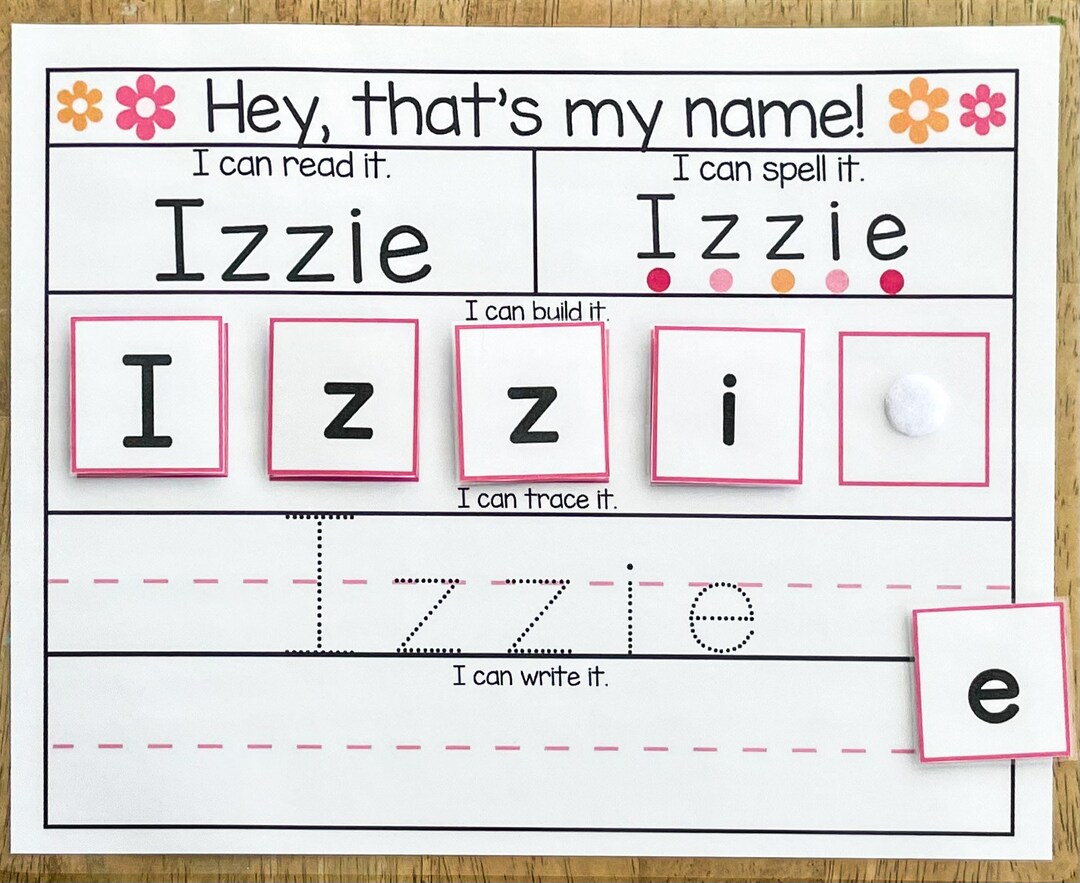 Name Tracing Mat - Printable - Preschool - Dry Erase - Etsy