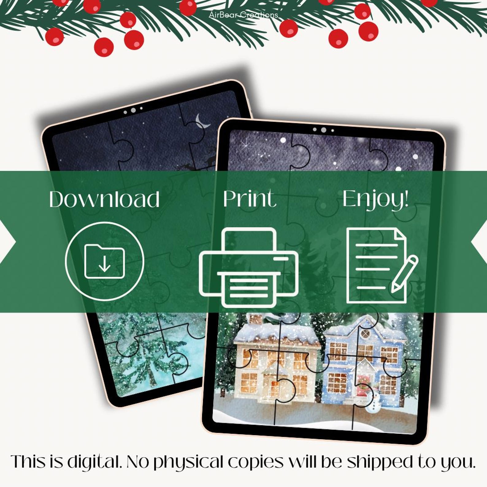 Christmas Morning Menu and Activity Pages / Preschool to Elementary Age ...