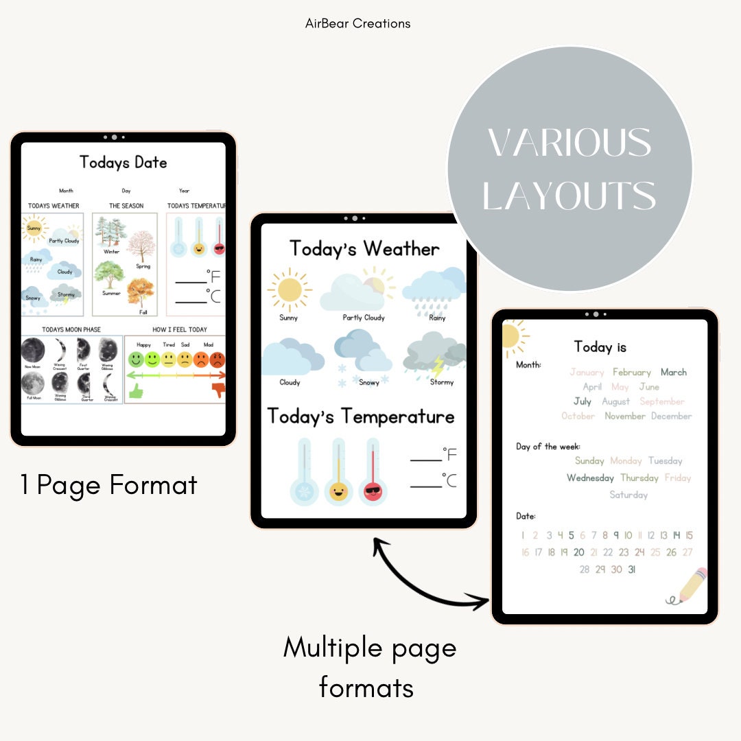 Homeschool Morning Menu / Prek-3rd Grade Unit / Instant Download / NEW ...