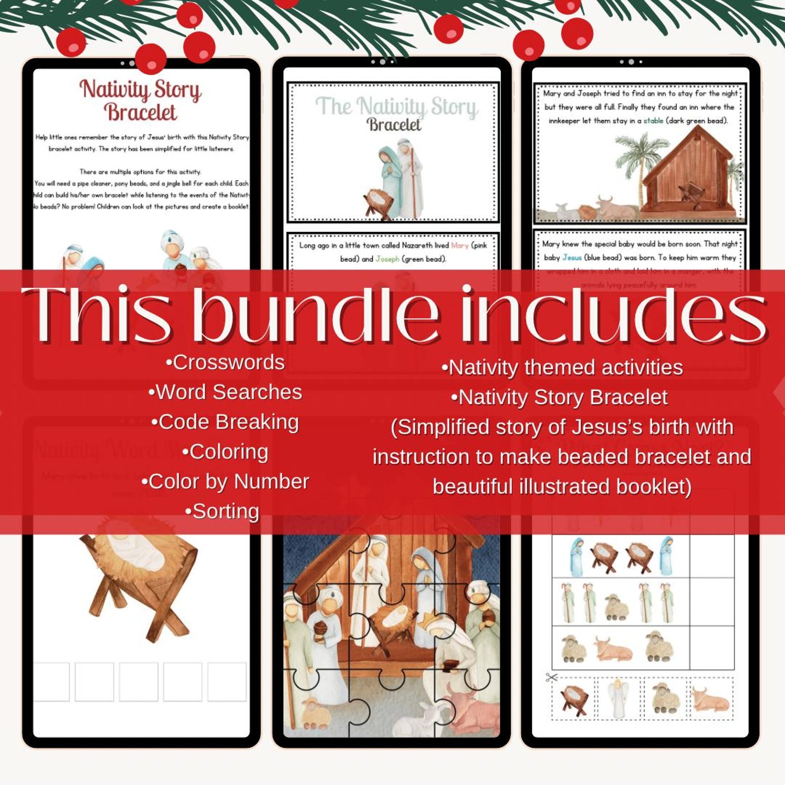 Christmas Morning Menu and Activity Pages / Preschool to Elementary Age ...