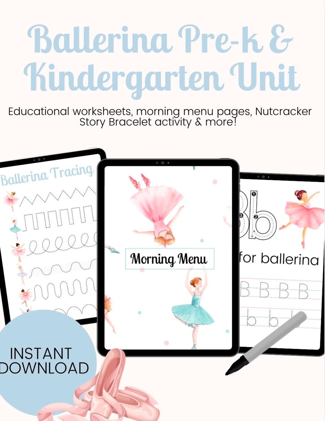 Ballerina Prek-kindergarten Unit / Activity Pages / Ballet Morning Menu ...