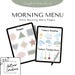 Homeschool Morning Menu / Prek-3rd Grade Unit / Instant Download / NEW ...