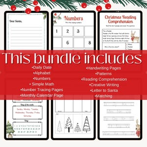 Christmas Morning Menu and Activity Pages / Preschool to Elementary Age ...