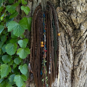 Сrochet Brown Forest Dreads With Braids and Accessories Double Ended or ...