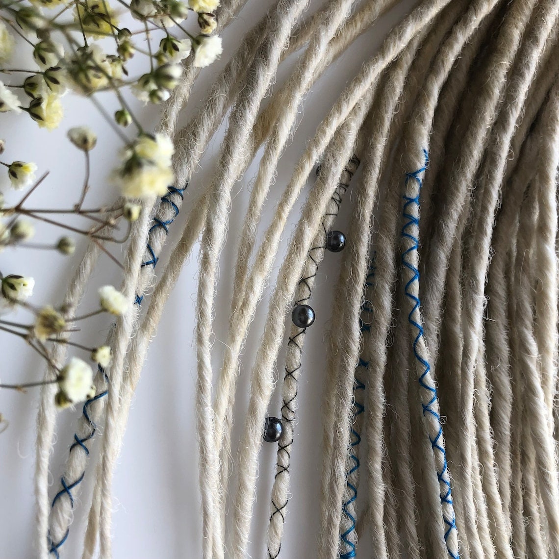 Blonde Synthetic Dreadlocks and Silver Dreads With Braids and ...
