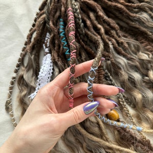 Curly Dreads Ombre Brown to Light Brown Dreads Double Ended or Single ...