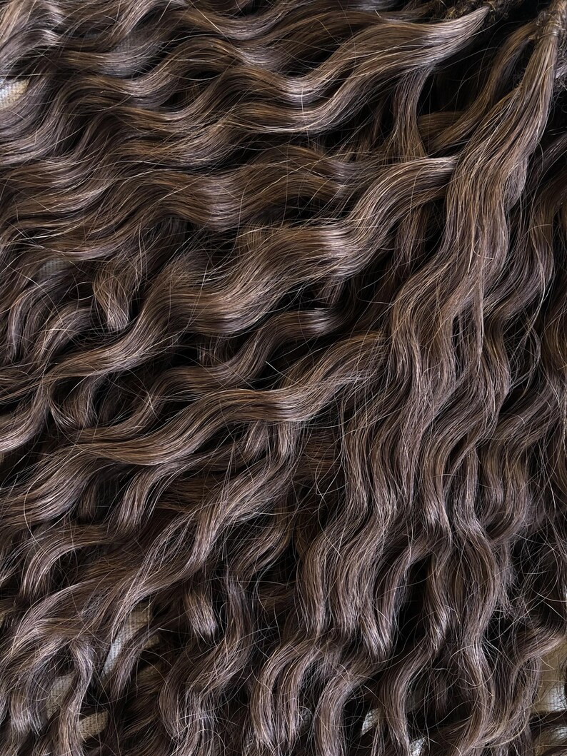 Rastas sintéticas rizadas color marrón chocolate: extensiones de ...