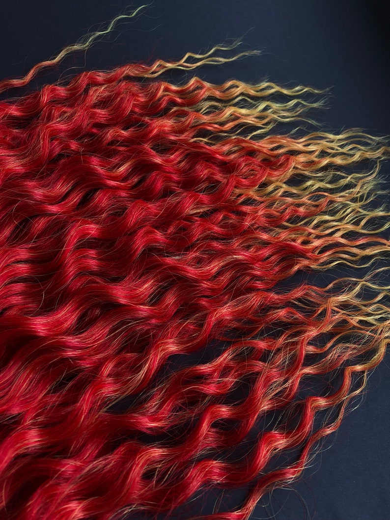 Wavy Fiery Red Dreads Ombre Curly Dreadlocks Redheads - Etsy