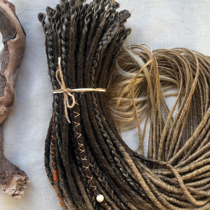 Synthetic Viking Dreads With Braids Dark Brown Dreads to Light Brown ...
