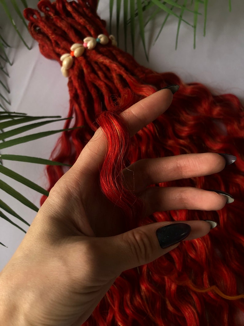 Wavy Fiery Red Dreads Ombre Curly Dreadlocks Redheads - Etsy