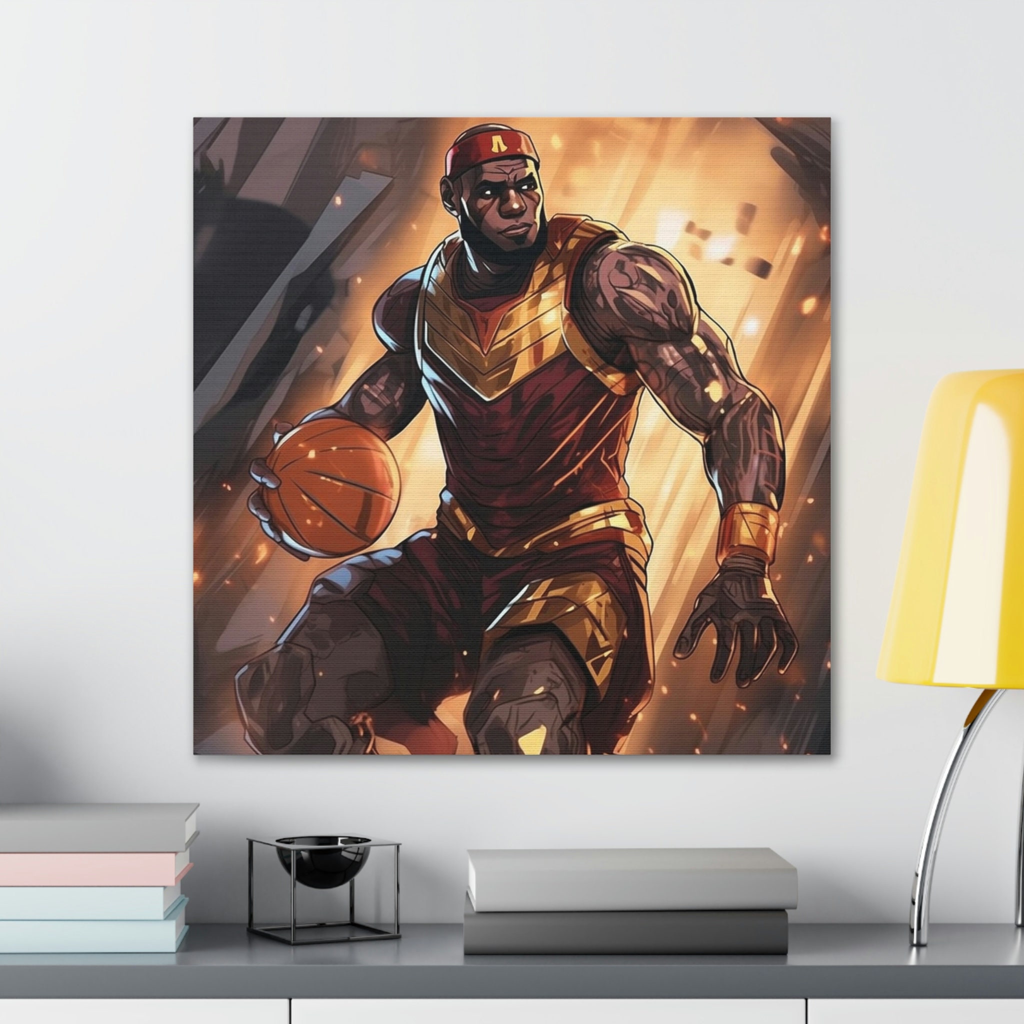 Lebron James Iron Man Canvas,lebron James Canvas Wall Art, Game Room ...