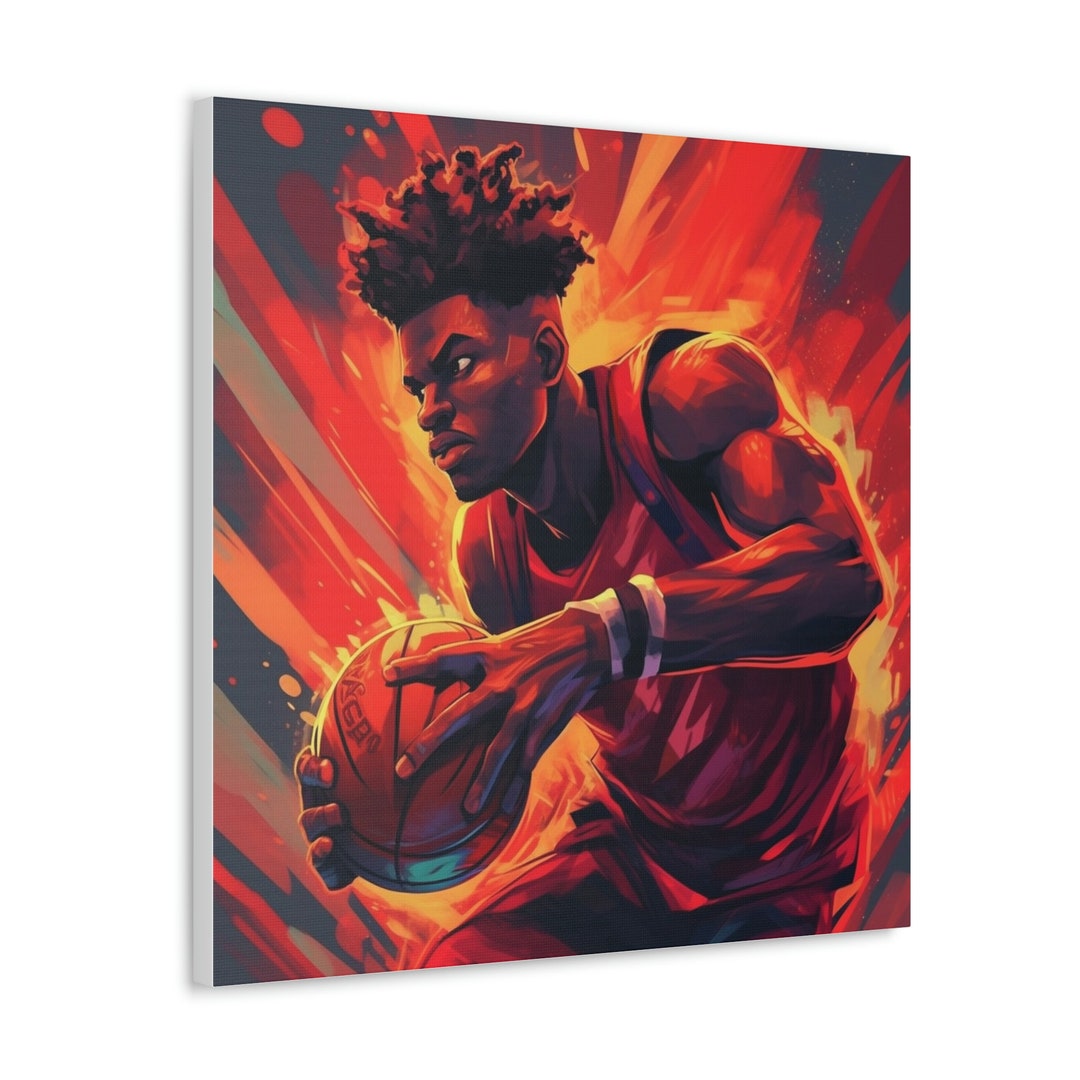 Jimmy Butler Heating up Anime Canvas, Jimmy Butler Canvas Wall Art ...