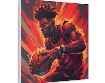 Nikola Jokic Anime MVP Canvas, Nikola Jokic Canvas Wall Art, Game Room ...