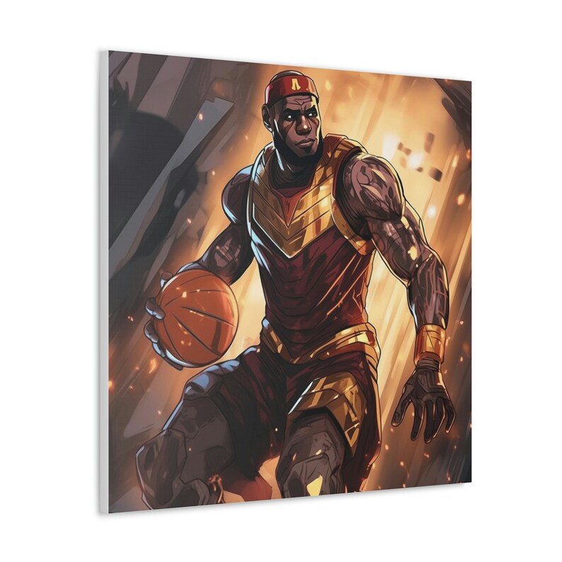 Lebron James Iron Man Canvas,lebron James Canvas Wall Art, Game Room ...