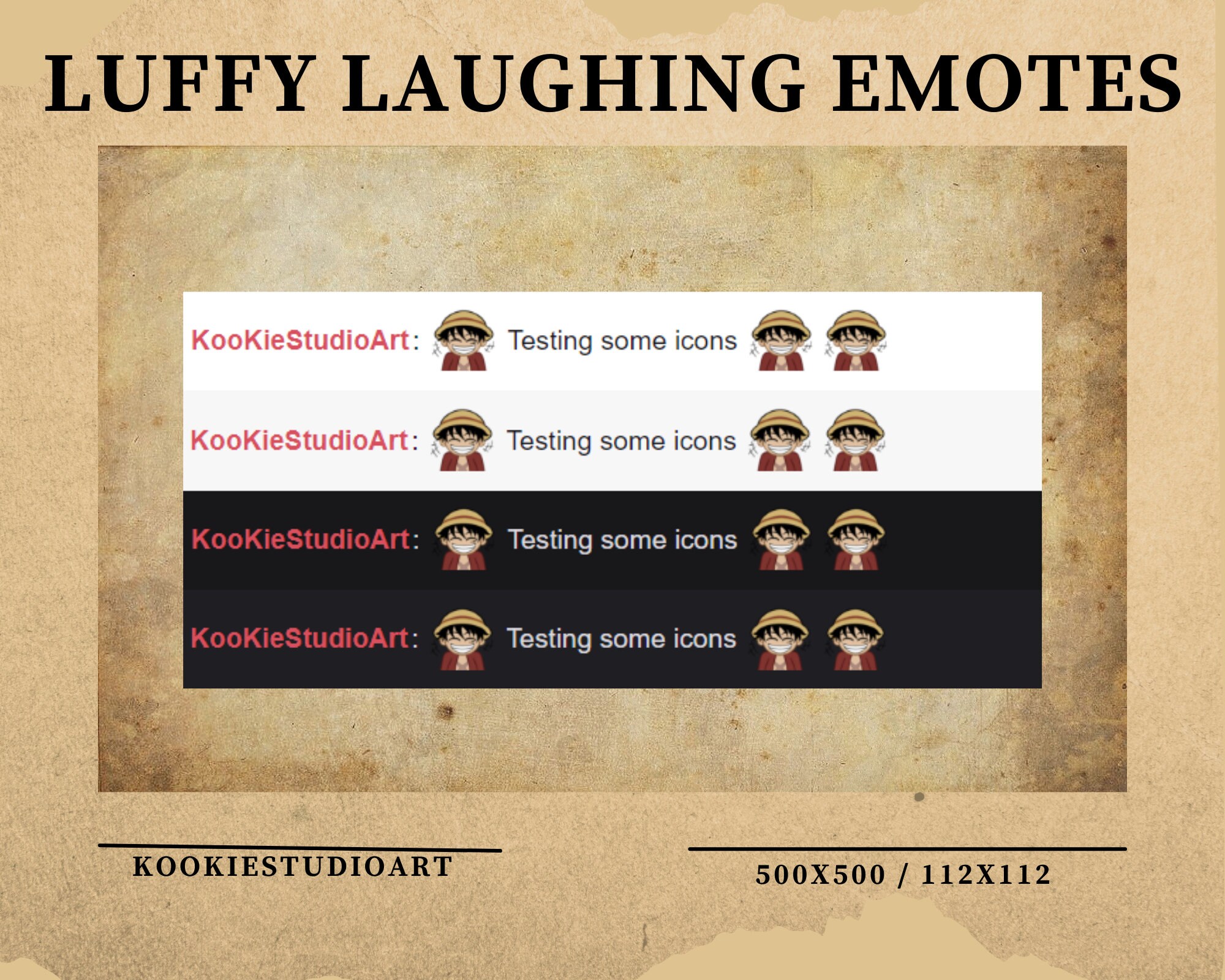 Luffy Laughing Emote, Cute/kawaii Chibi Animated Emote - Etsy Australia