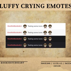 Crying Love Emote Cute/kawaii Chibi Animated Emote - Etsy