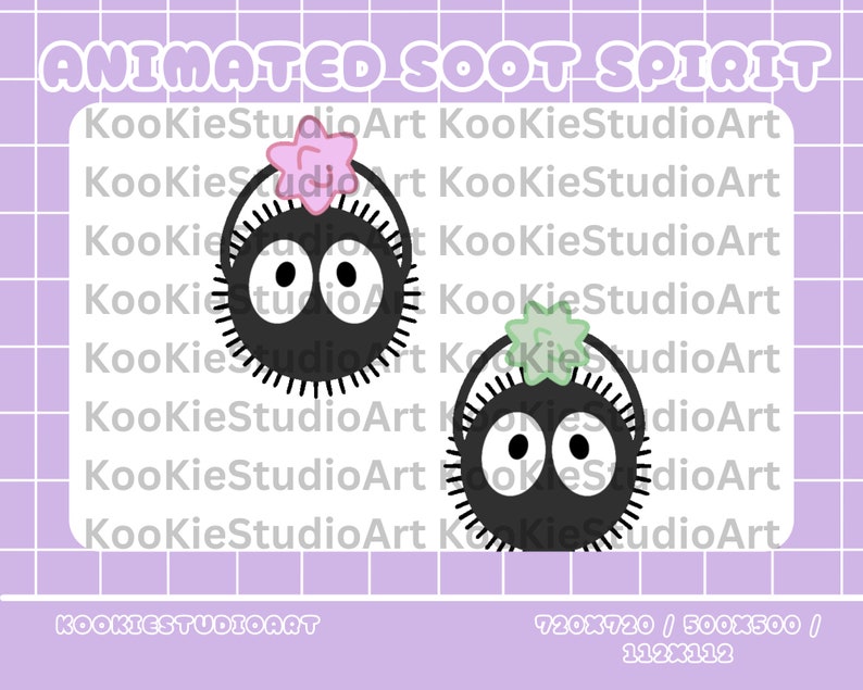 Soot Spirit Emote, Cute/kawaii Animated Emote - Etsy