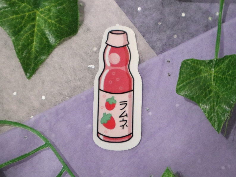 Strawberry Ramune Sticker - Etsy