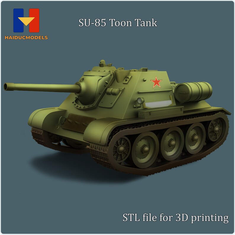 SU-85 Toon Tank 3D Print Model STL - Etsy