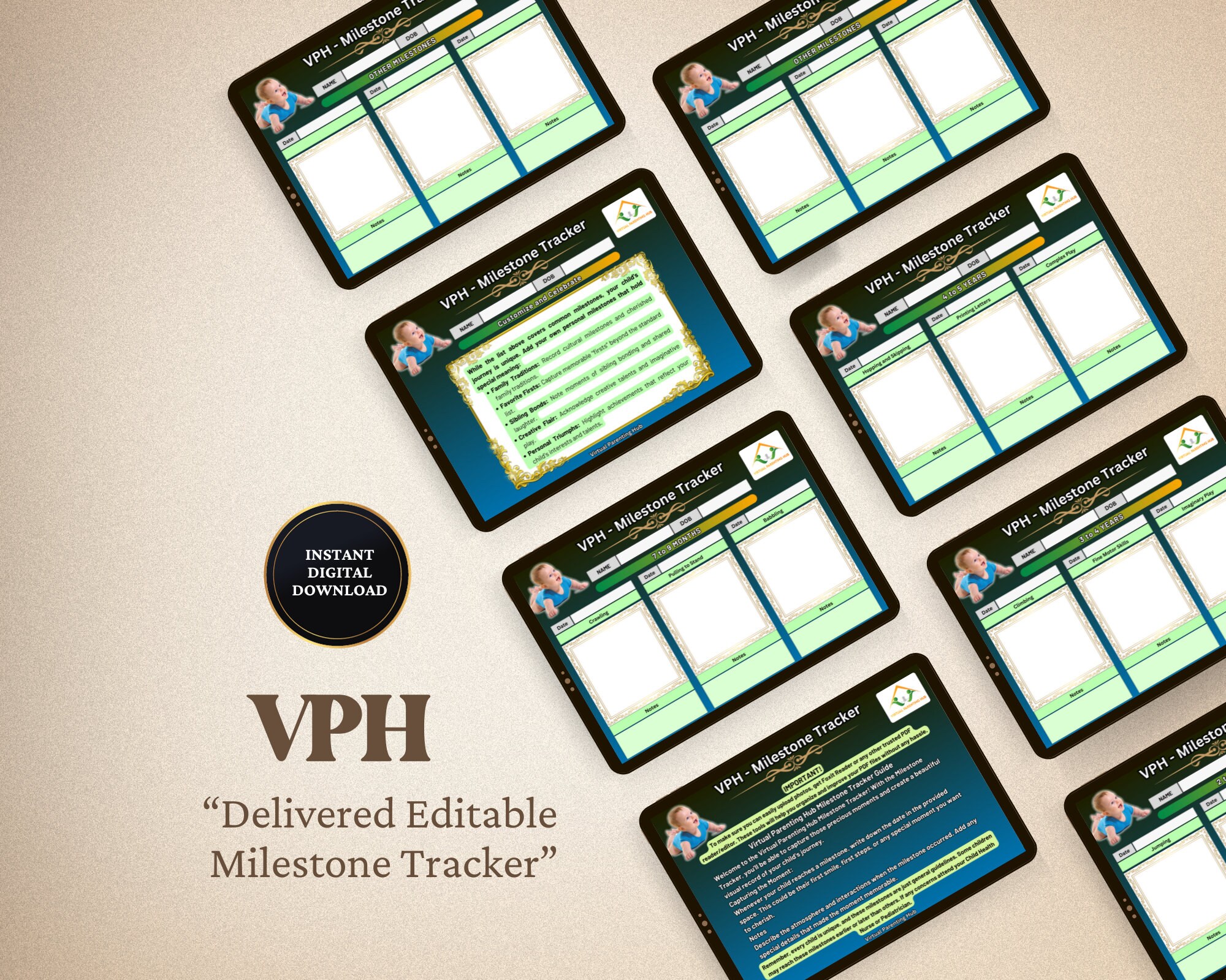 Baby Milestone Tracker, Newborn Baby Name and DOB Milestone, Baby ...