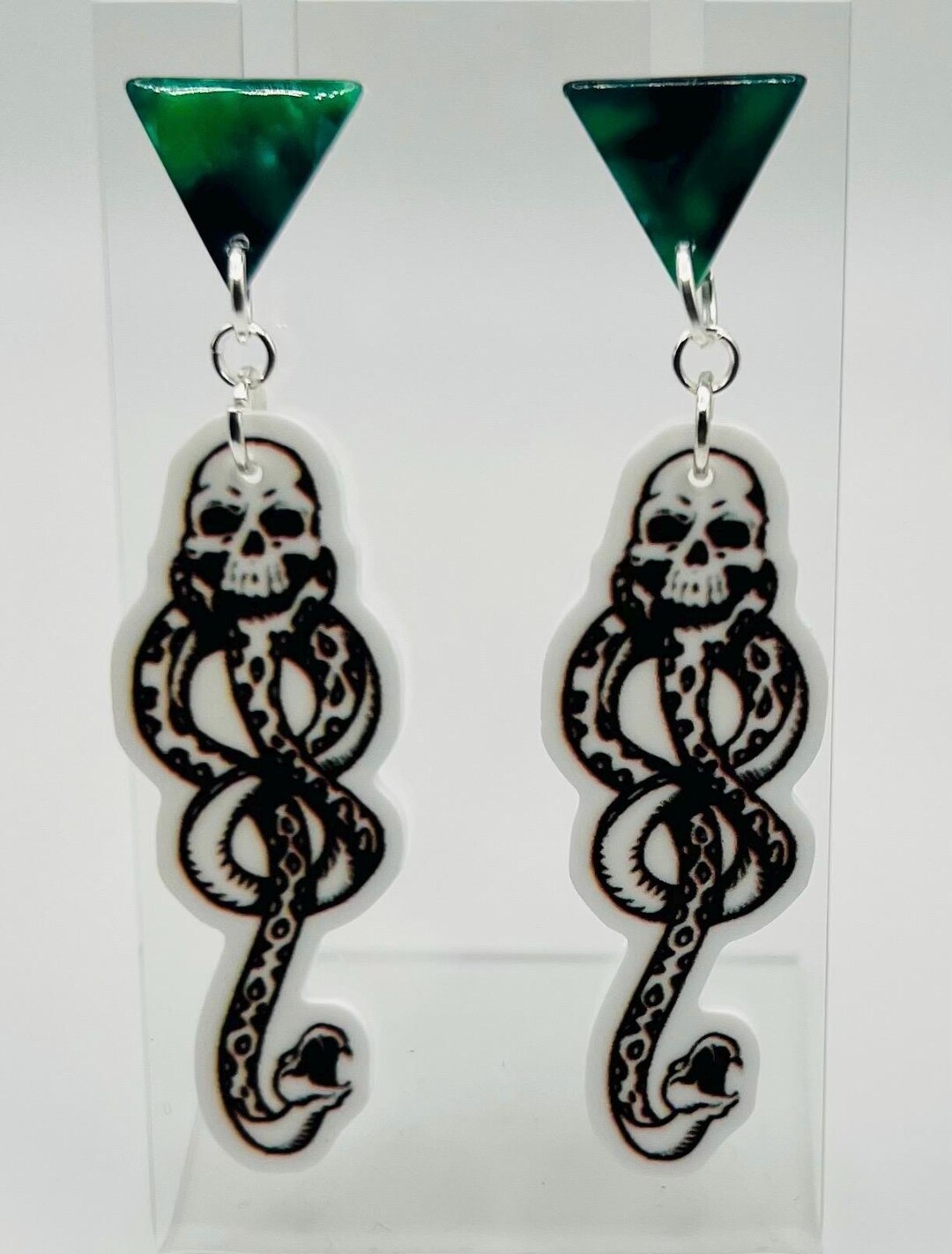 Dark Mark Snake Earrings, Wizard Inspired, Hypoallergenic - Etsy