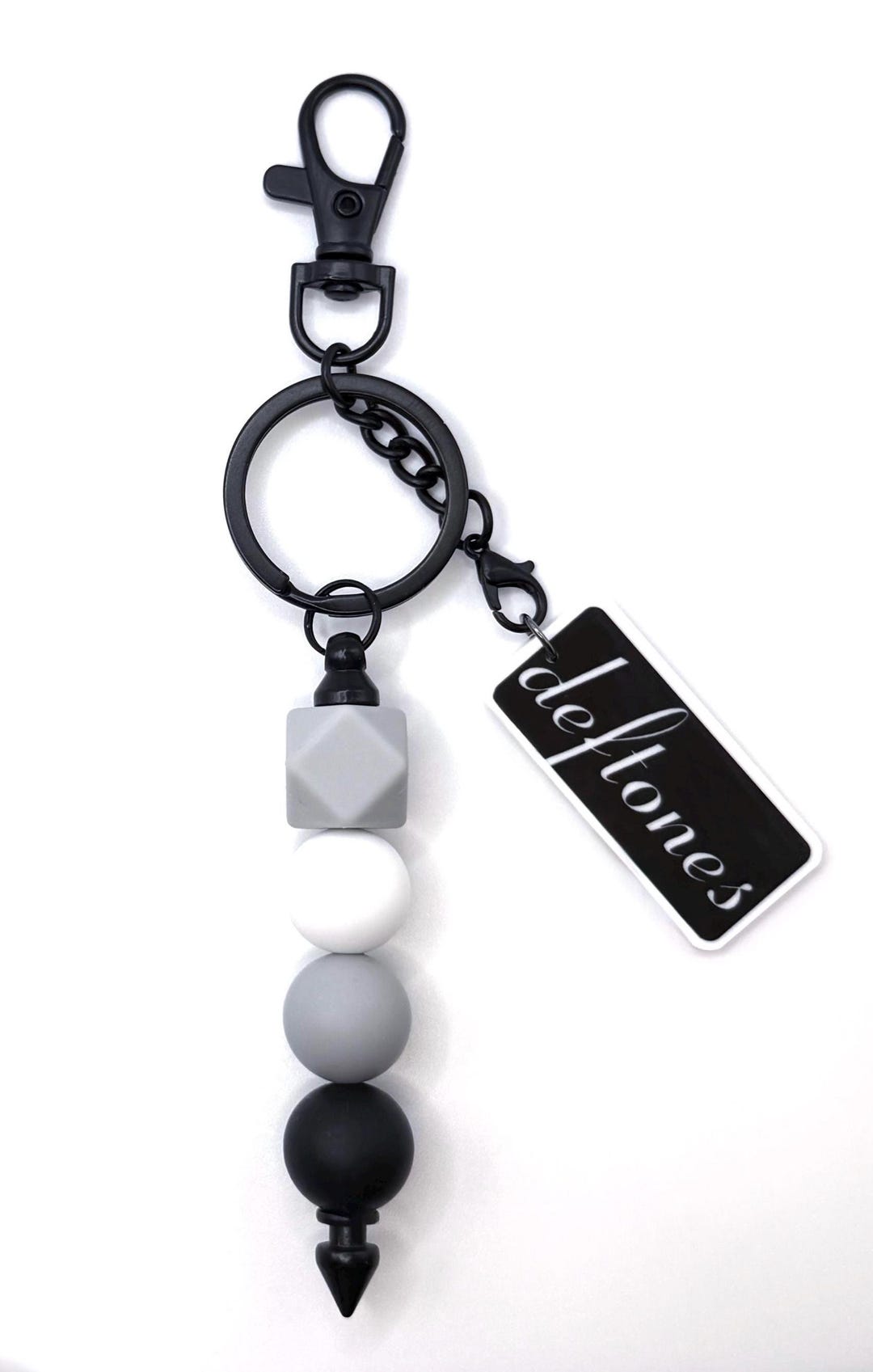 Deftones Keychain: Beaded Silicone Bag Charm, Music Gift - Etsy