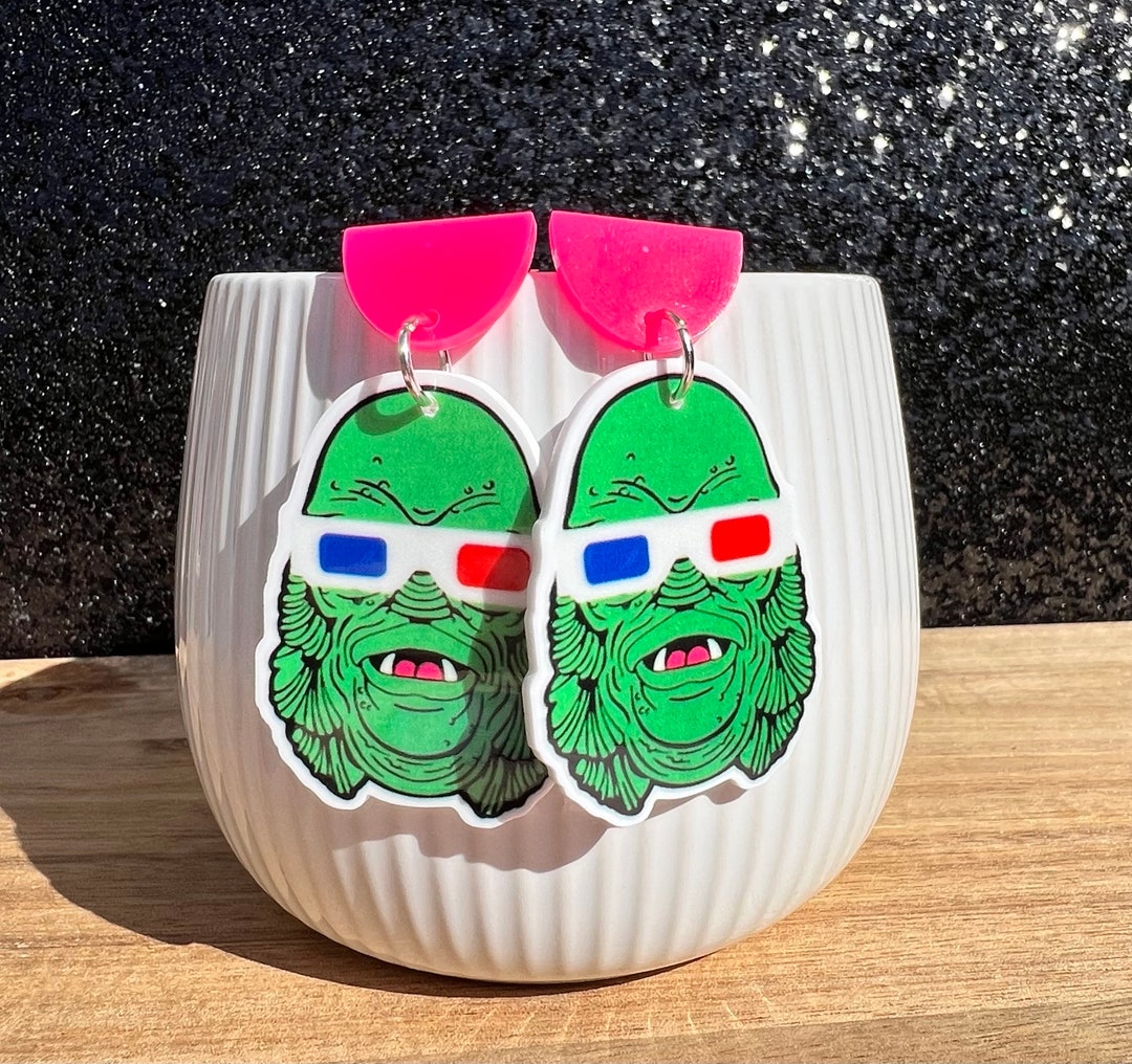 Creature From the Black Lagoon Earrings, Gill-man, Monster Earrings ...
