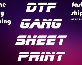 DTF Gang Sheet, Custom DTF Transfers, Wholesale Gang, Bulk DTF Sheets, Ready to Press, Direct to ...