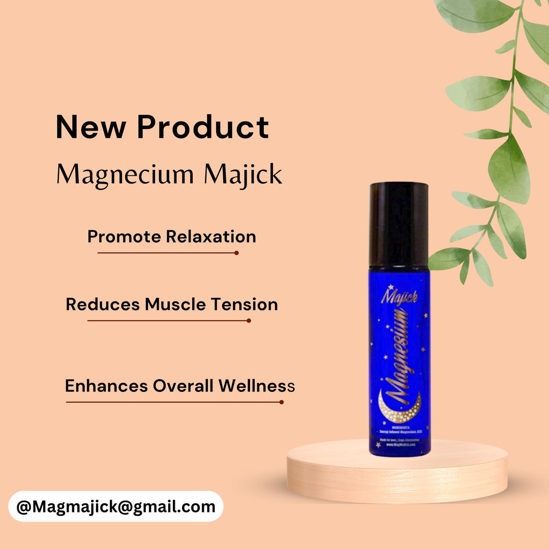 MAGNESIUM MAJICK World's First Frequency Based Magnesium 10ml Roller ...