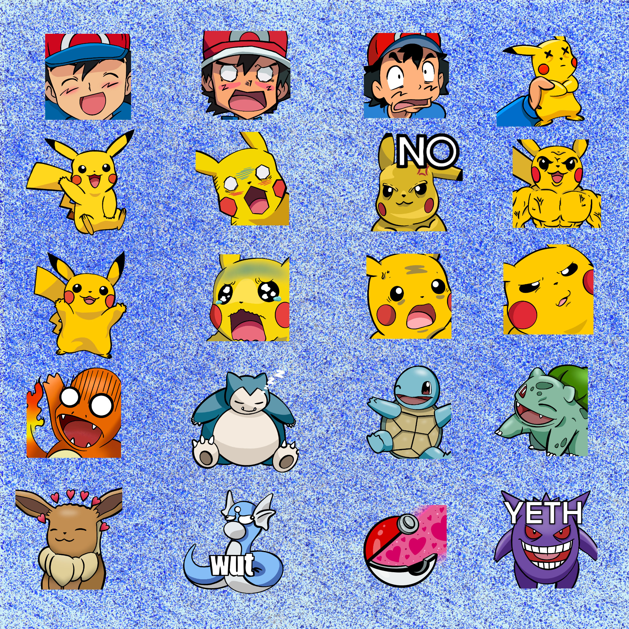 Pokémon Emotes Pack of 20 Emotes Twitch Streamer Funny - Etsy