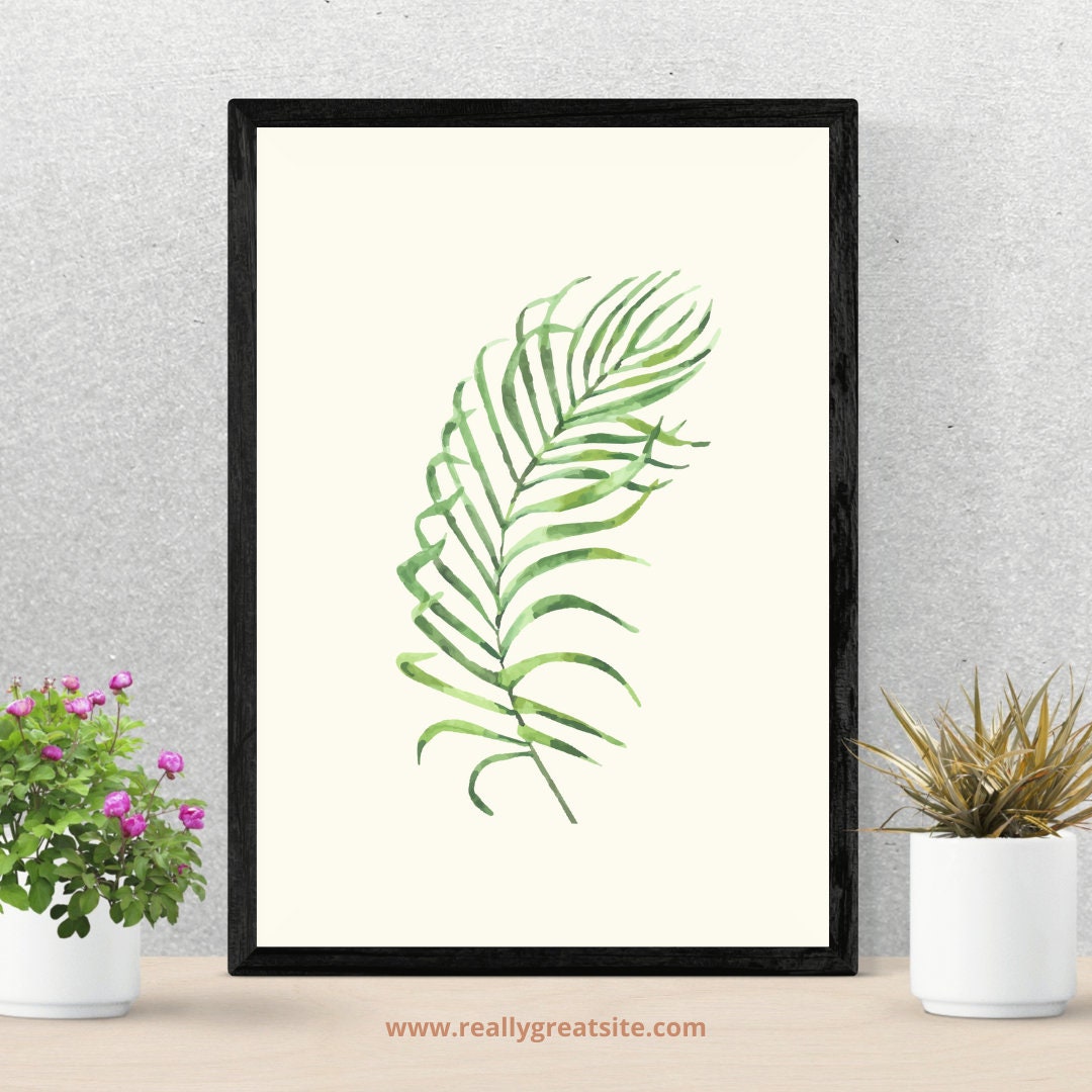 Palm Frond Art Print (three Sizes) - Etsy