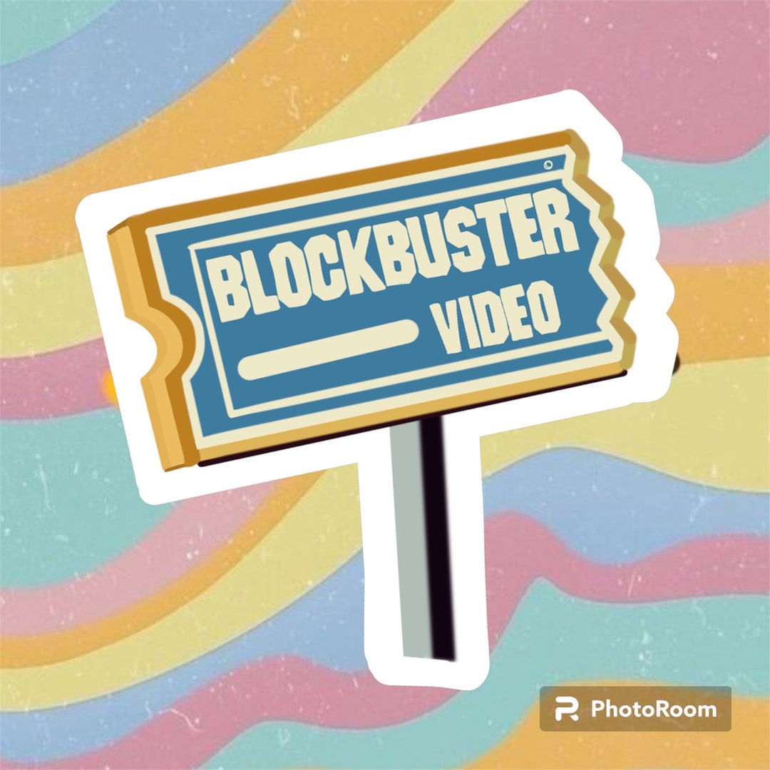 90’s Blockbuster Sign Sticker - Etsy