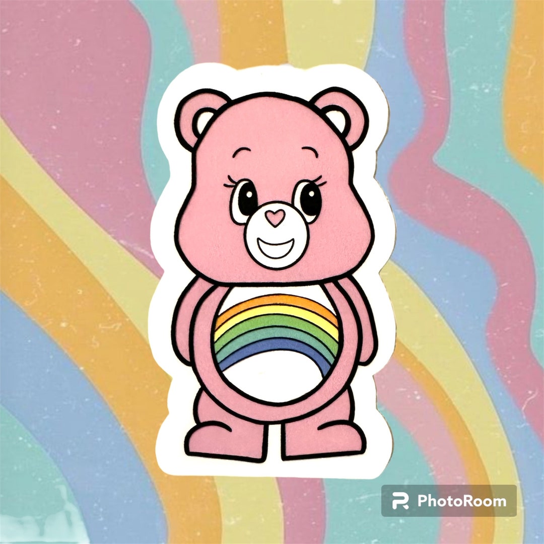 90’s Rainbow Bear Sticker - Etsy