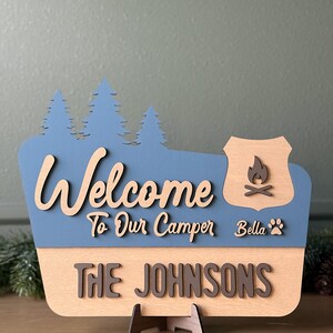 Personalized RV Sign – Custom Camper Family Sign, Wood Travel Trailer ...