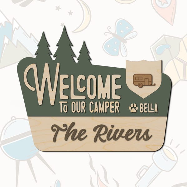 Welcome Camper Sign - Etsy