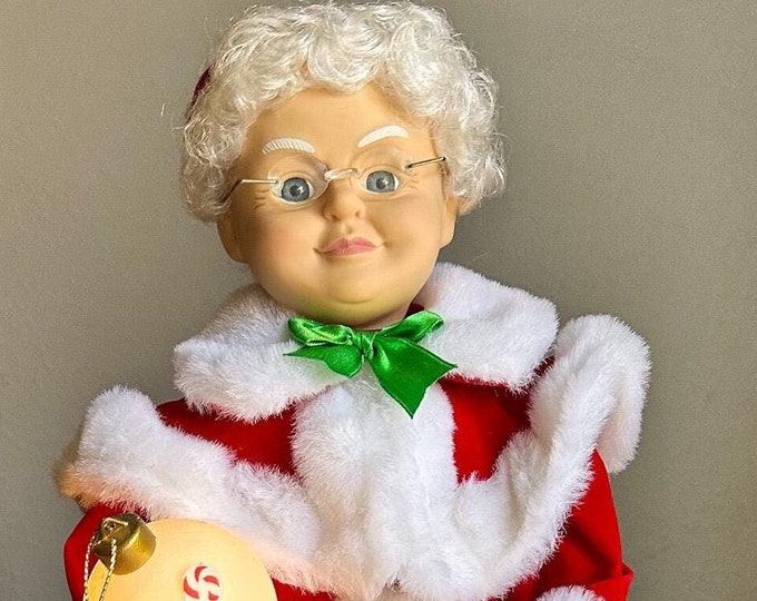 Vintage Mrs. Claus Motion Doll - Etsy