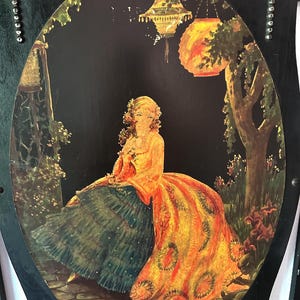 Black Wooden Decoupage Lady in Ballgown - Etsy