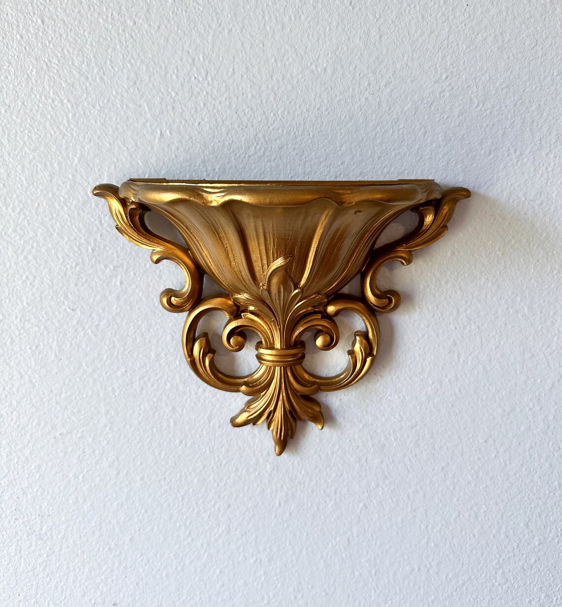 Vintage Matte Gold Wall Planter - Etsy