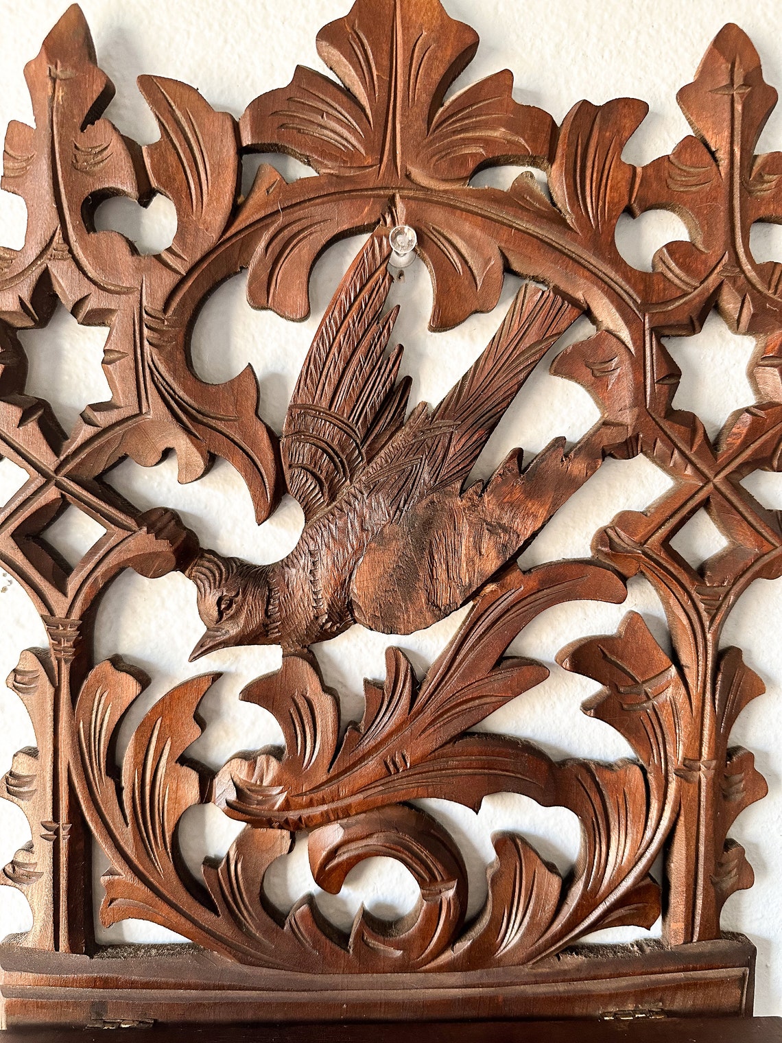 Antique Eastlake Tramp Art Black Forest Eagle Folding Wall Shelf - Etsy